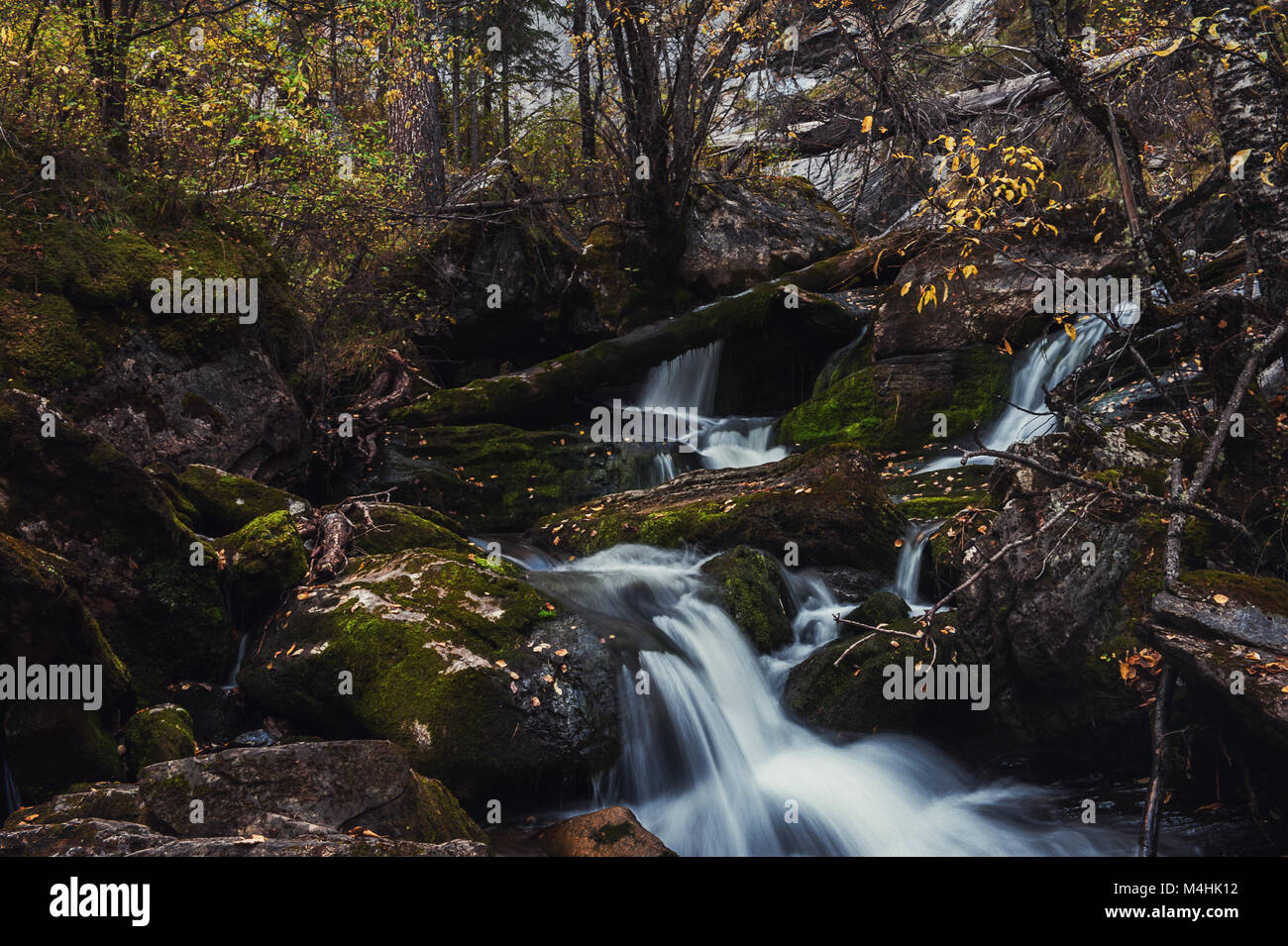 Waterfall on river Shinok Stock Photo - Alamy