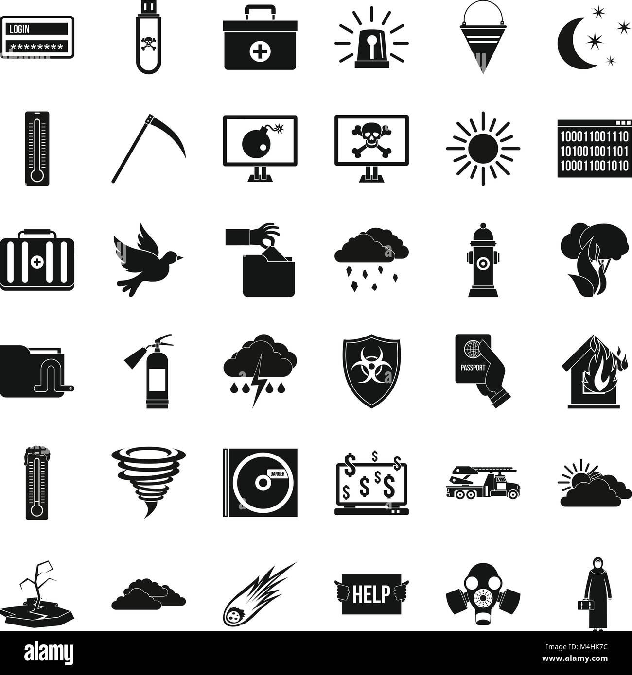 Natural task icons set, simple style Stock Vector Image & Art - Alamy