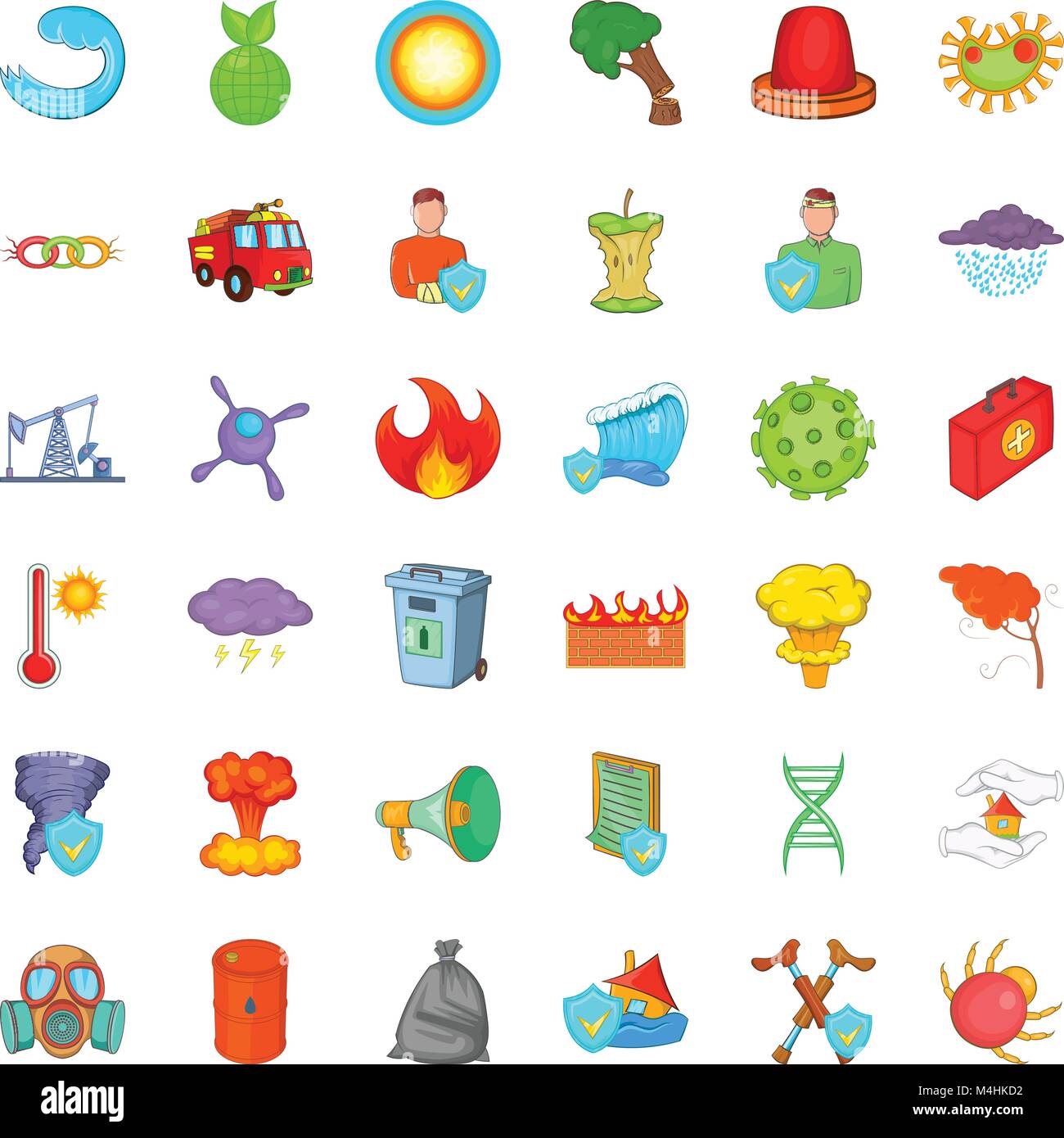 Backwater icons set, cartoon style Stock Vector Image & Art - Alamy