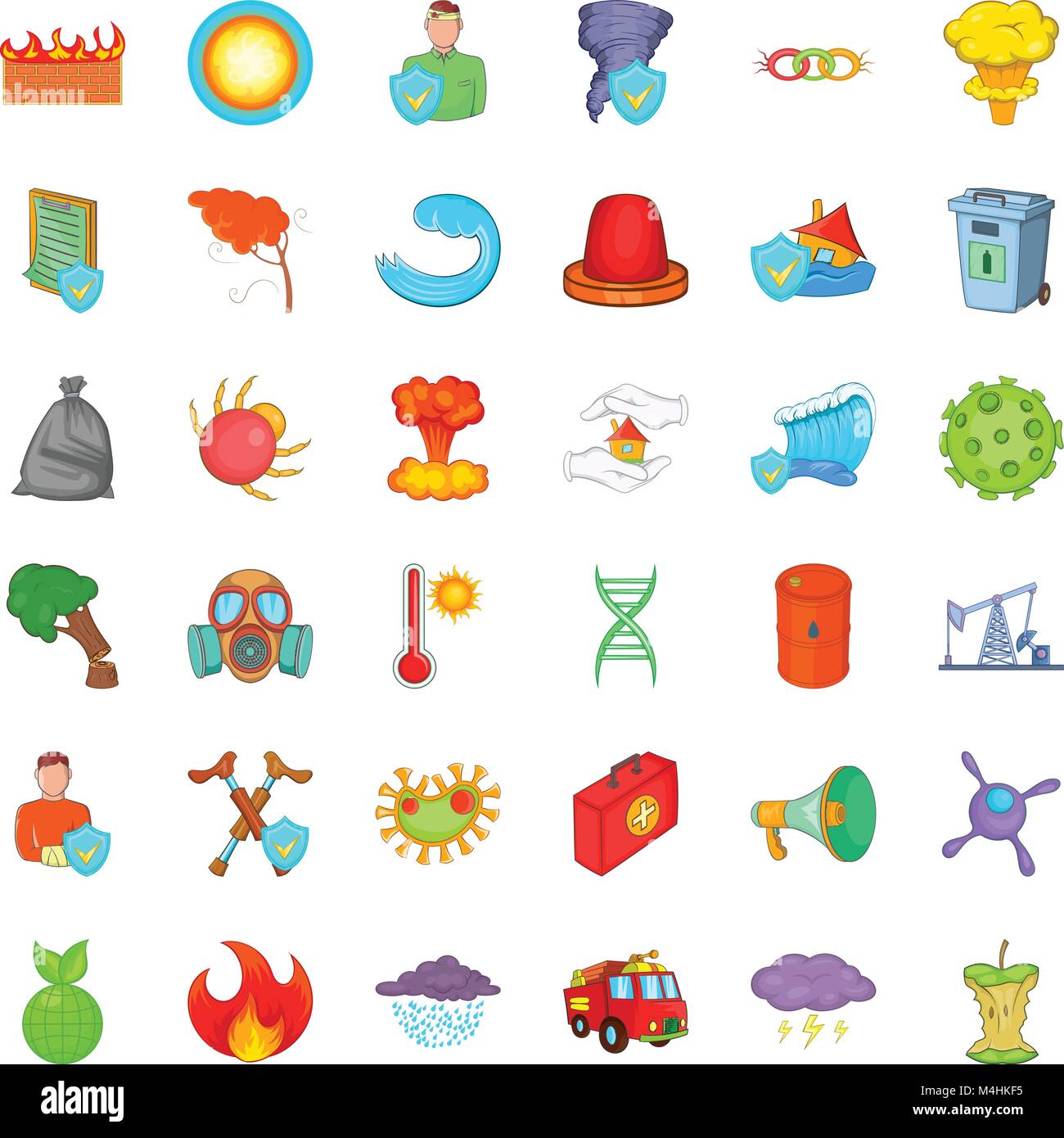 Quiet place icons set, cartoon style Stock Vector Image & Art - Alamy