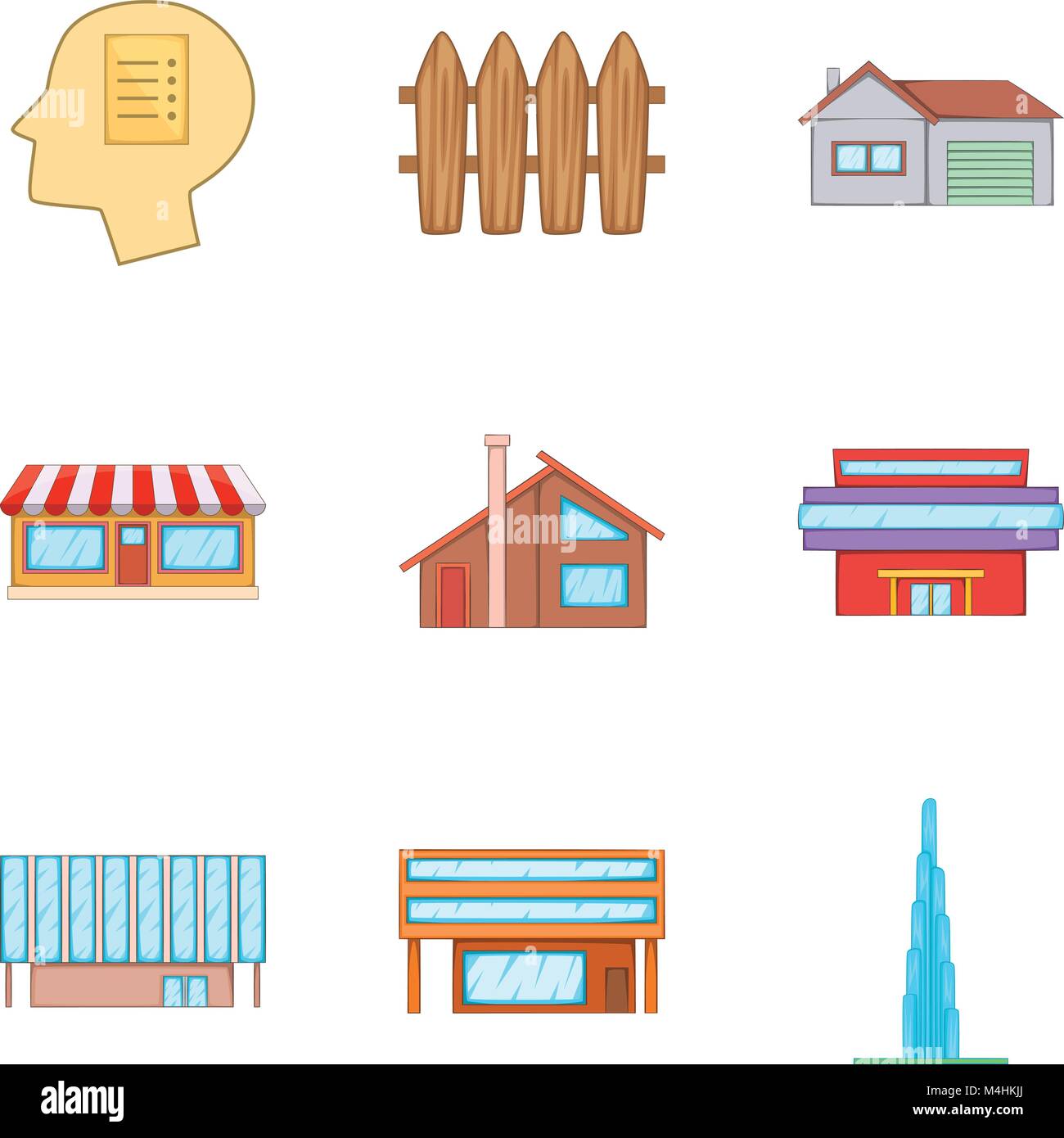 Real property icons set, cartoon style Stock Vector Image & Art - Alamy