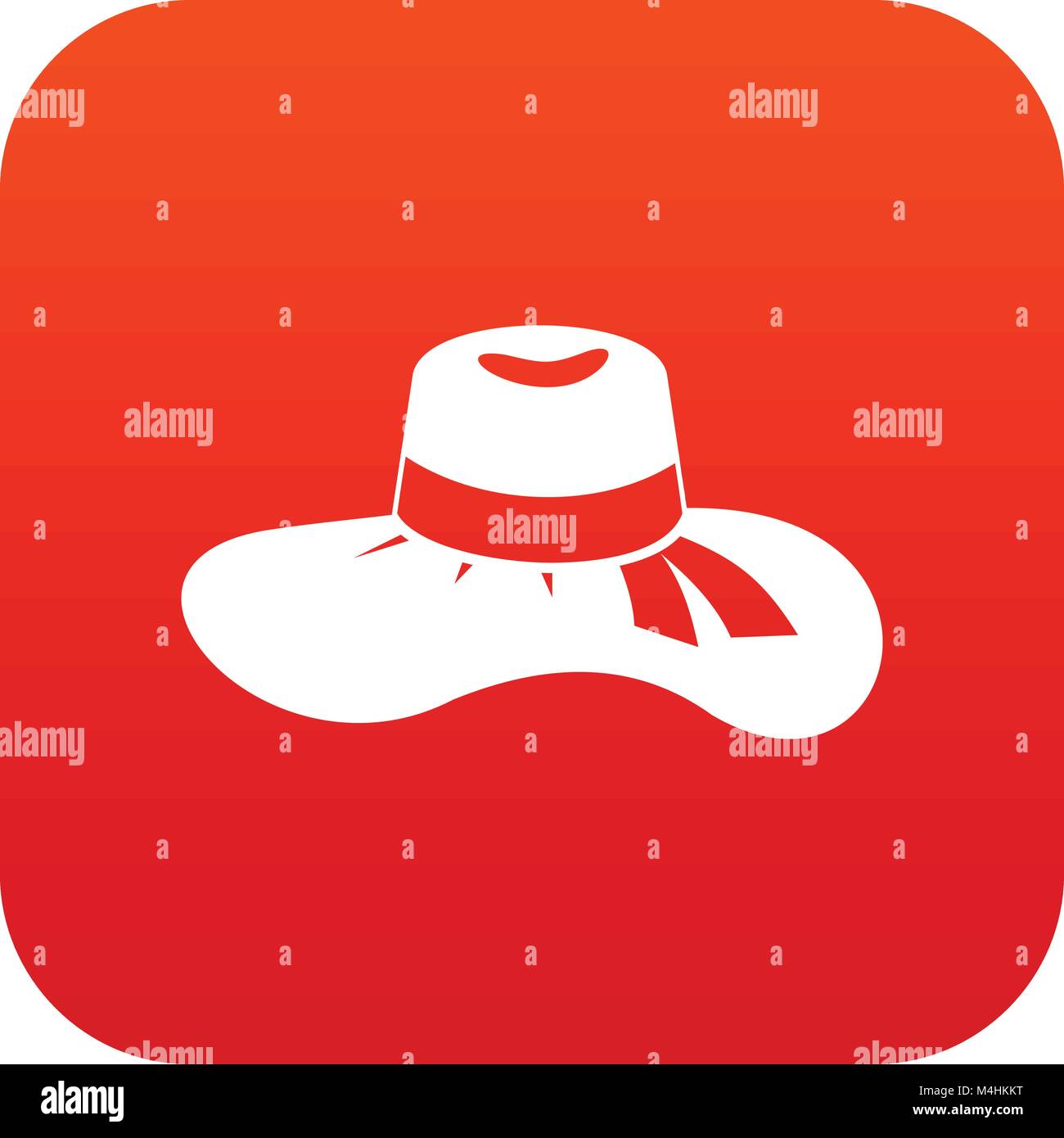Woman hat icon digital red Stock Vector Image & Art - Alamy