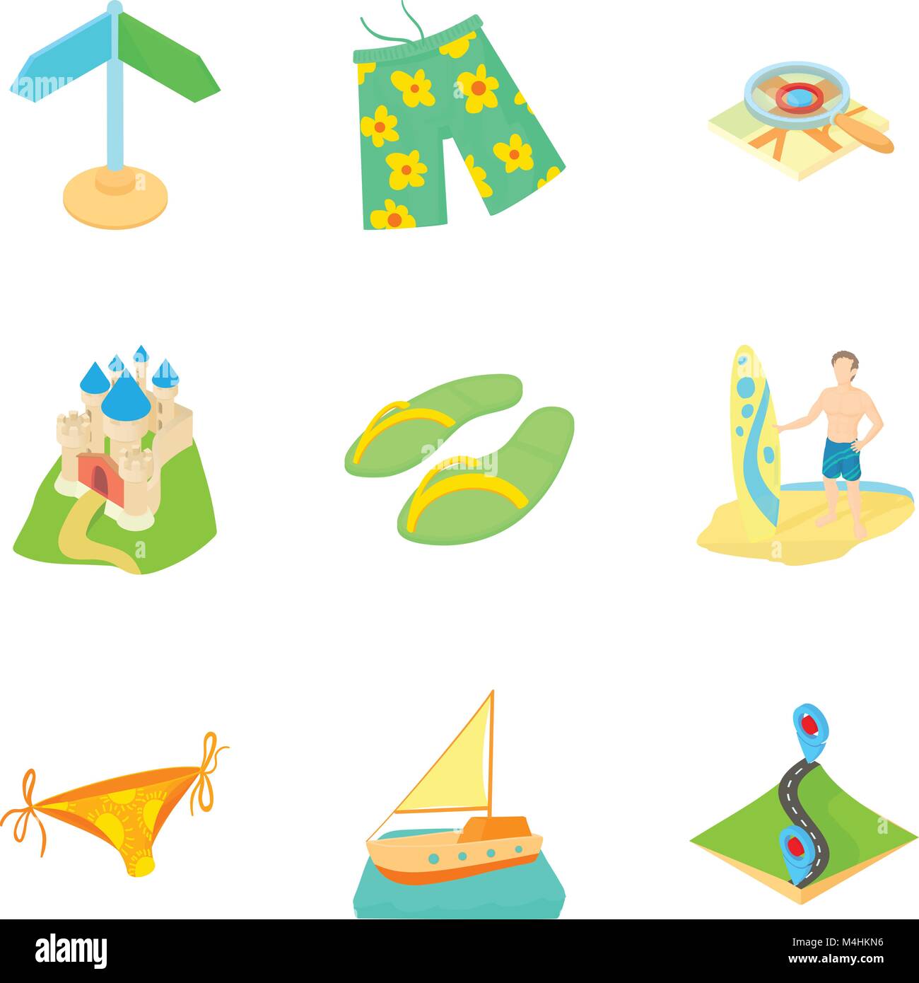 Reconstruction icons set, cartoon style Stock Vector Image & Art - Alamy