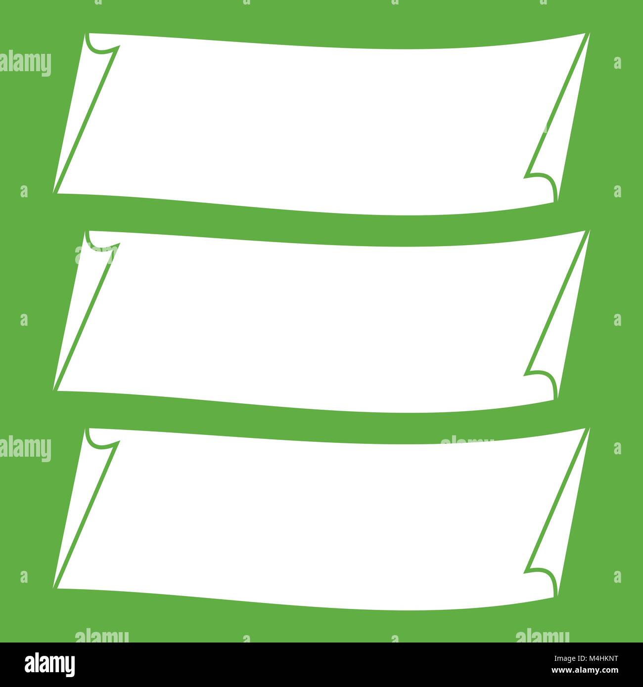Three banners icon green Stock Vector Image & Art - Alamy