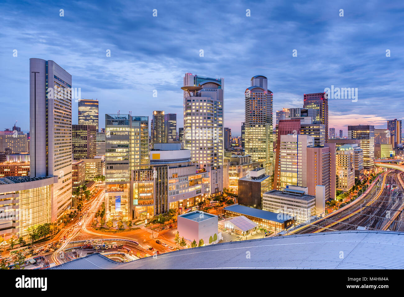 Osaka, Japan skyline over Umeda District Stock Photo - Alamy