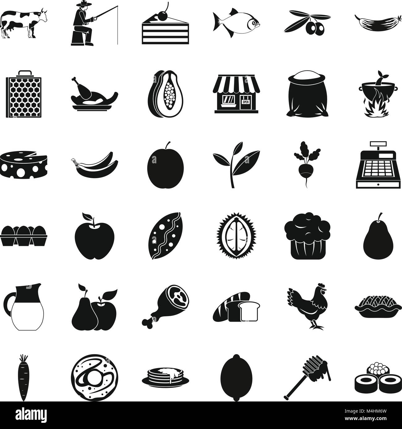 Collect food icons set, simple style Stock Vector Image & Art - Alamy