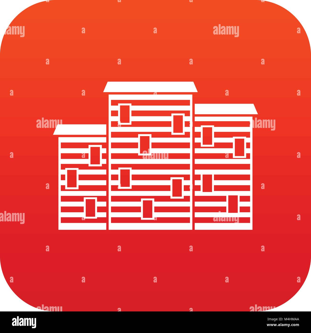 Houses icon digital red Stock Vector Image & Art - Alamy