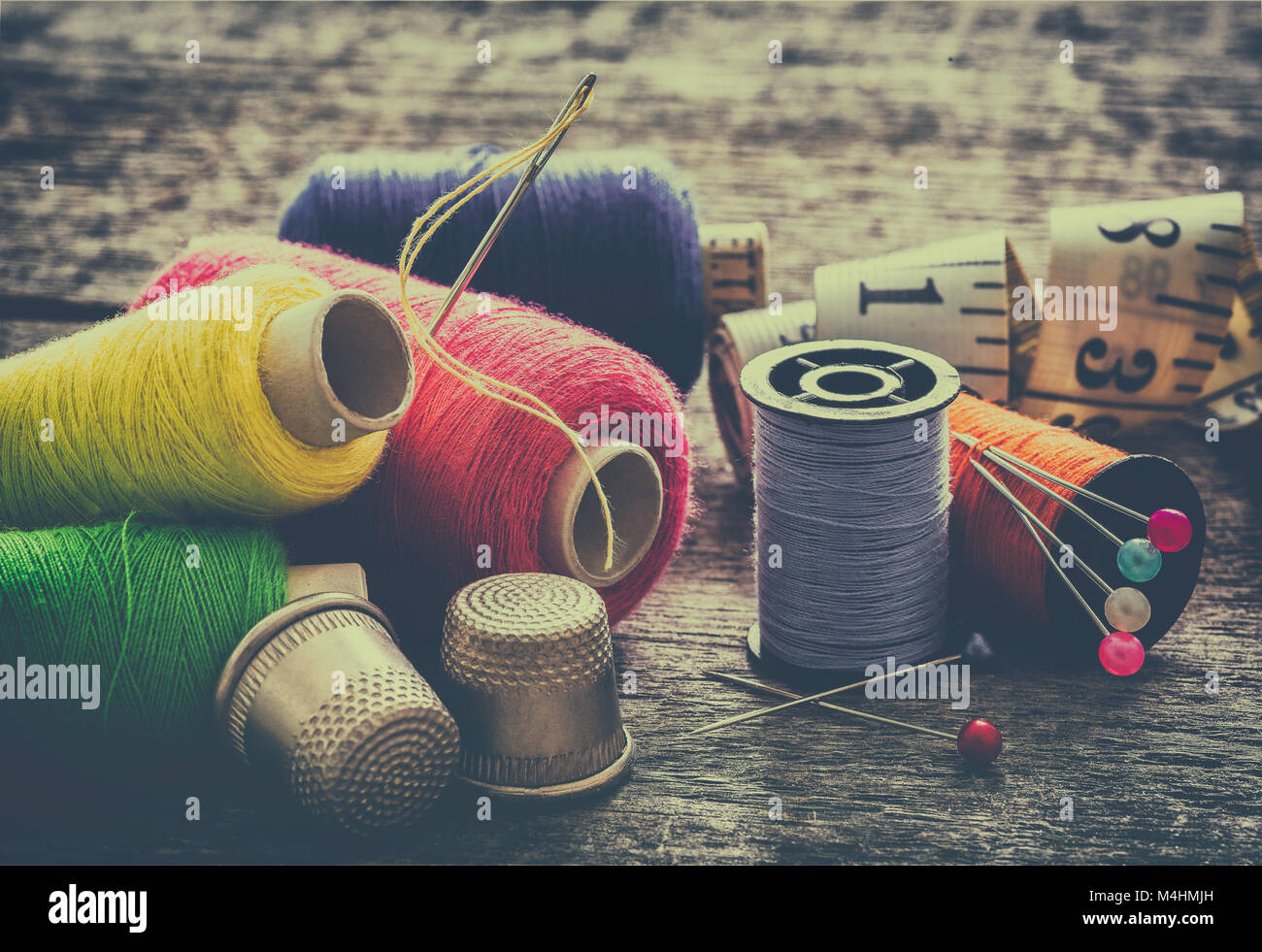 Sewing equipment, tools Stock Photo - Alamy