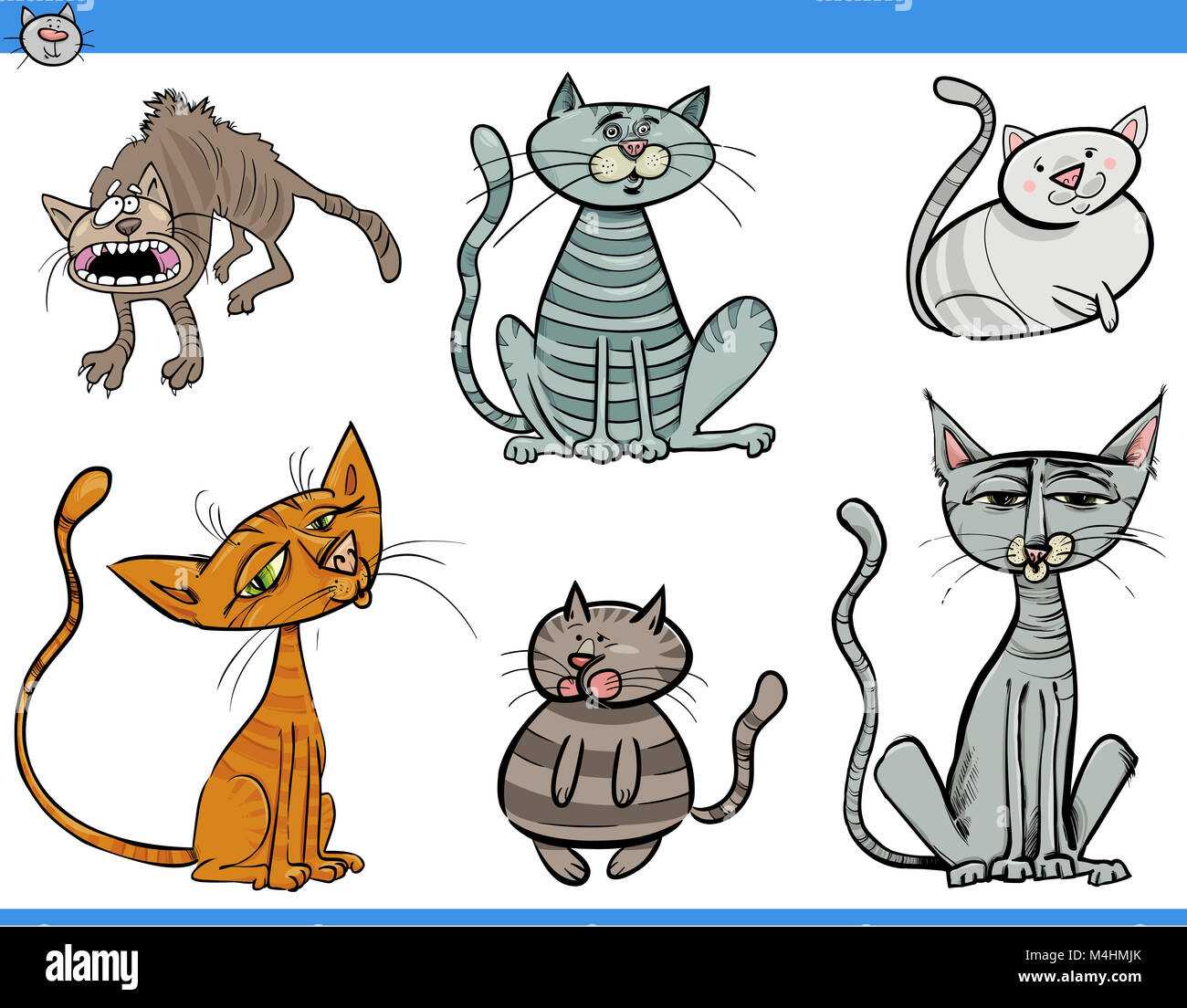 cat characters set Stock Photo - Alamy