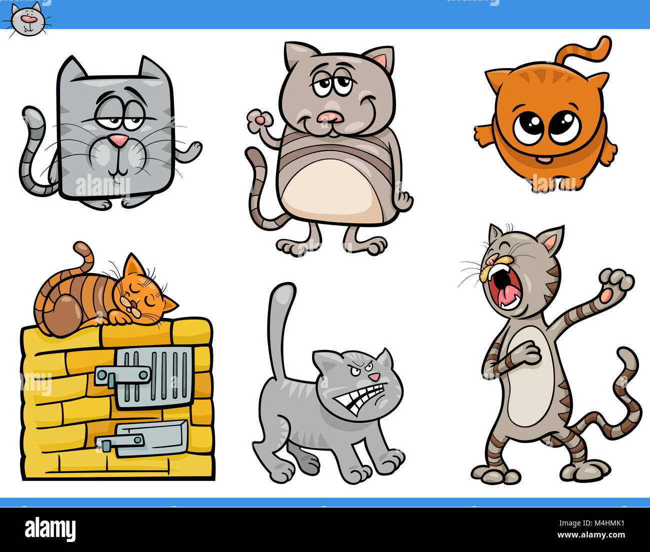 cartoon cat characters collection Stock Photo - Alamy
