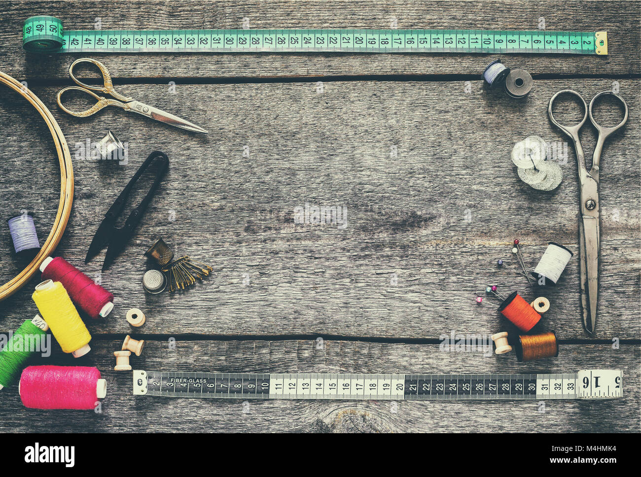 Sewing equipment, tools Stock Photo - Alamy