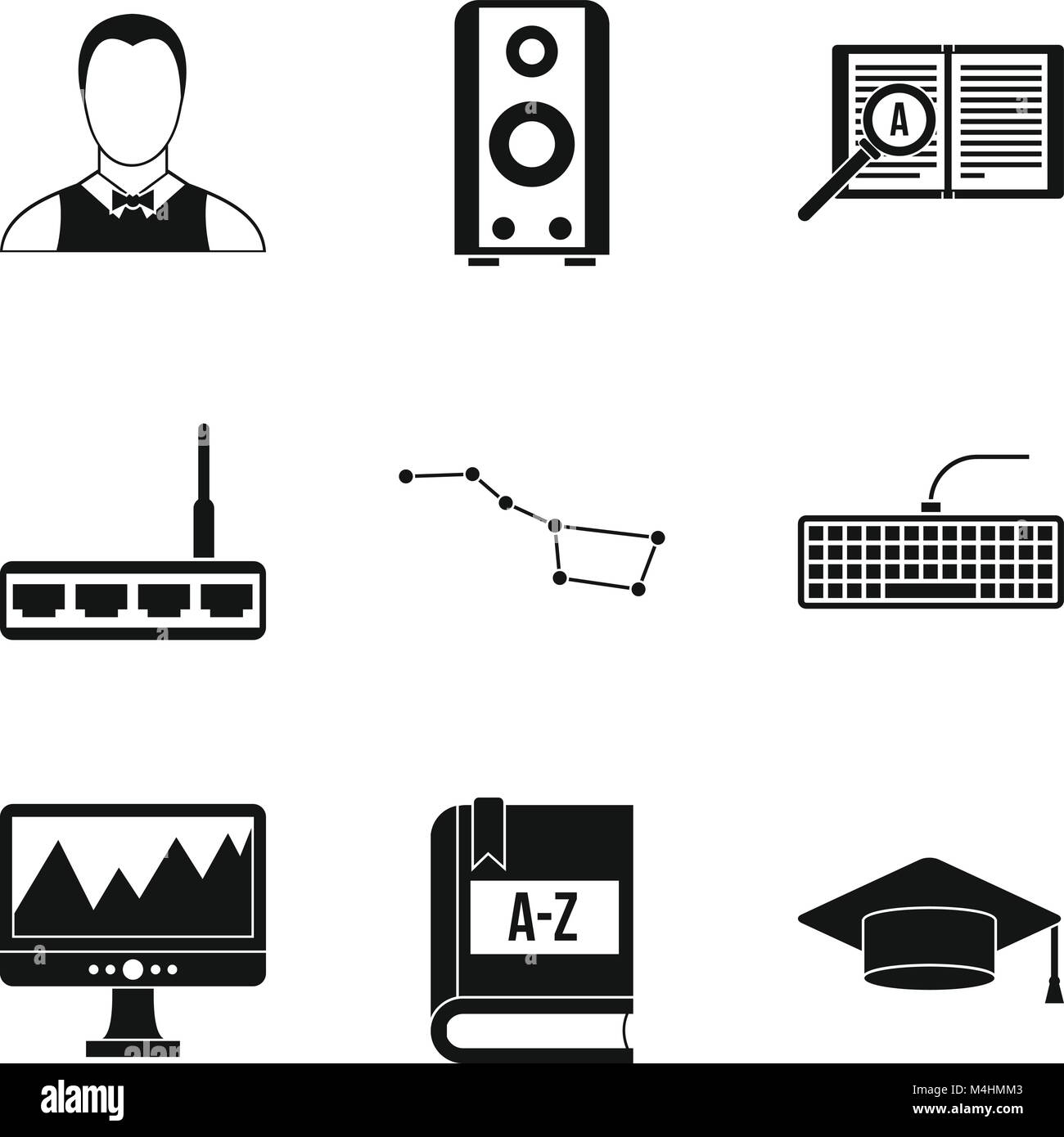 Researcher science icons set, simple style Stock Vector Image & Art - Alamy