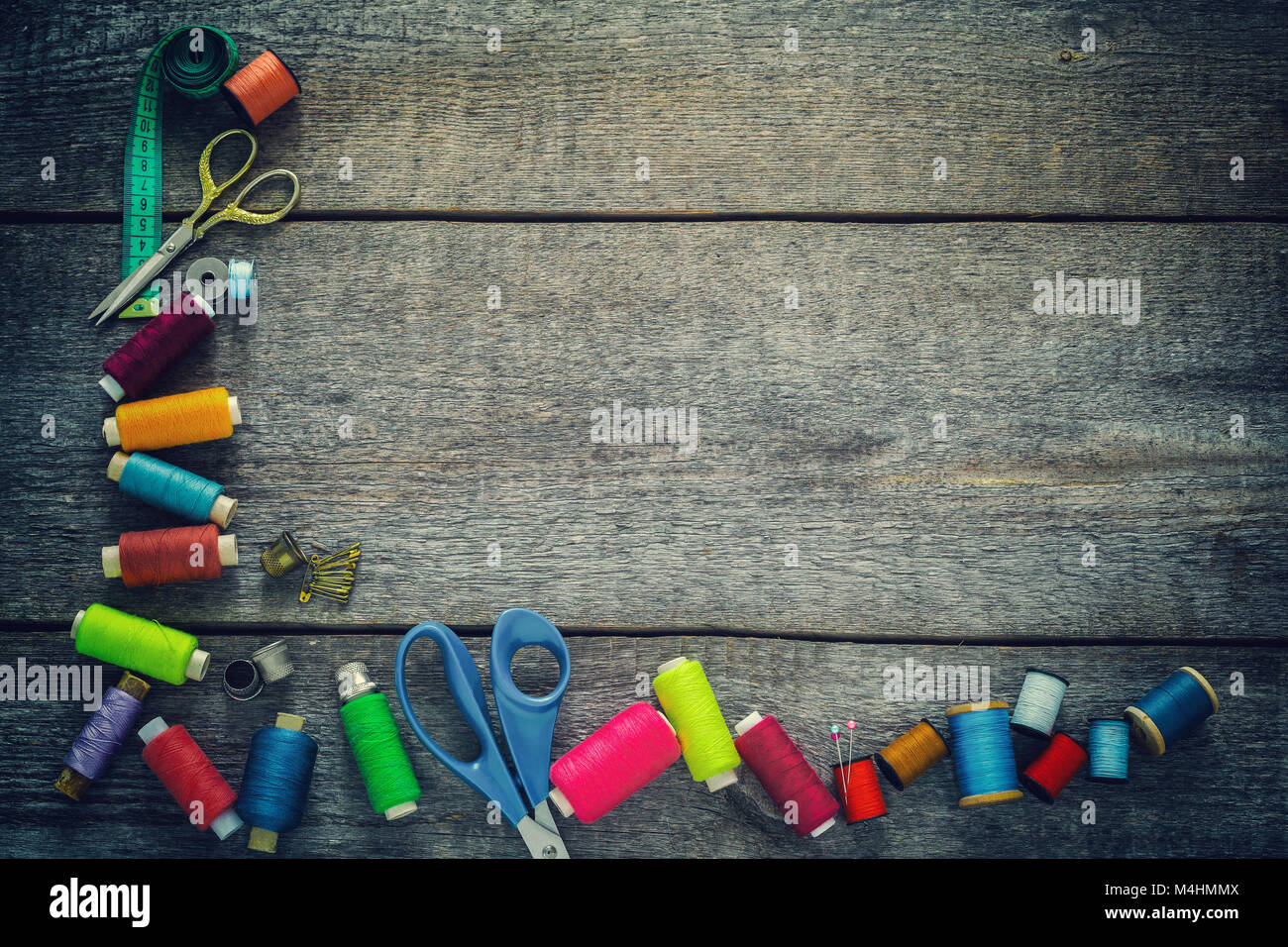 Sewing threads, coils Stock Photo - Alamy