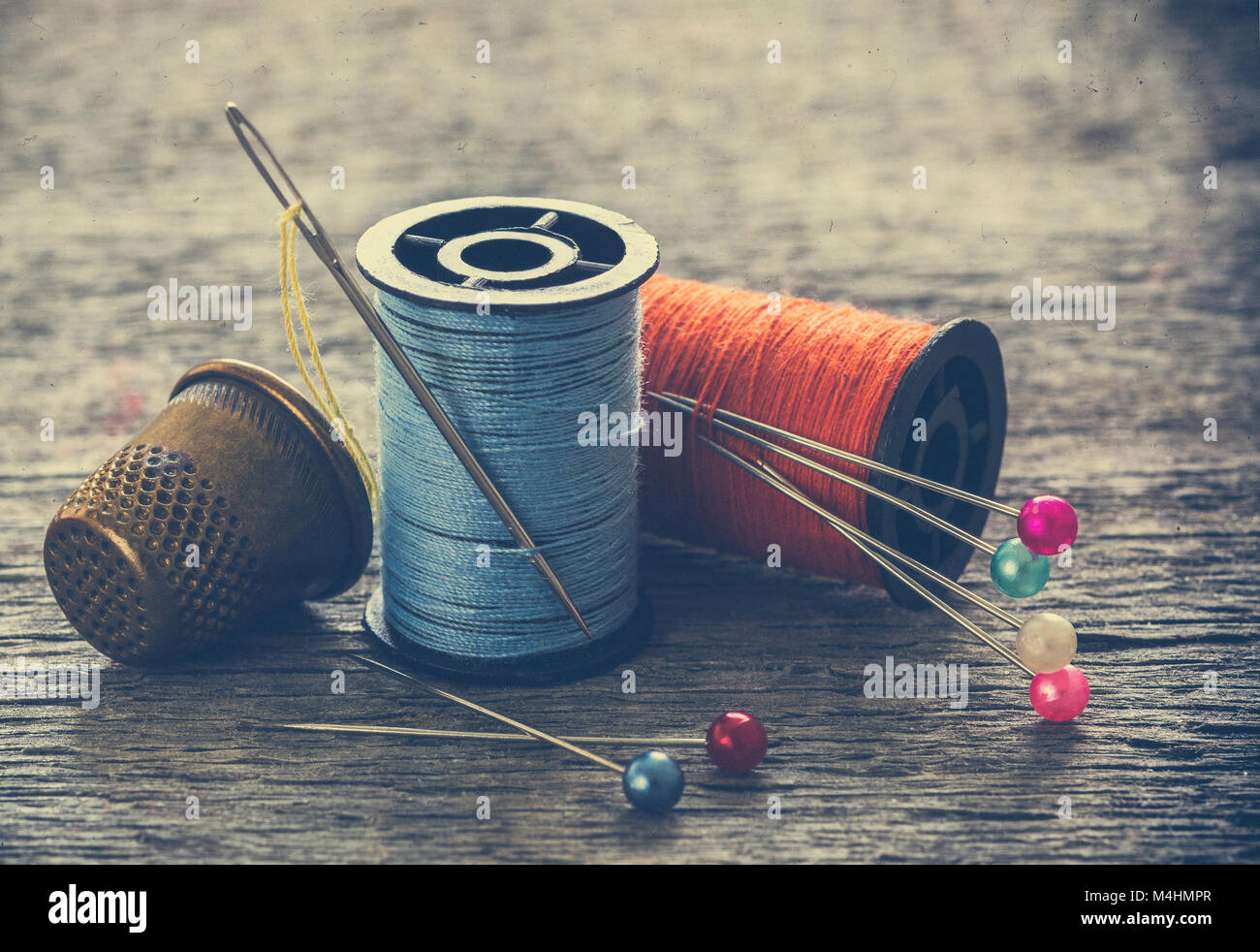 Sewing equipment, tools Stock Photo - Alamy