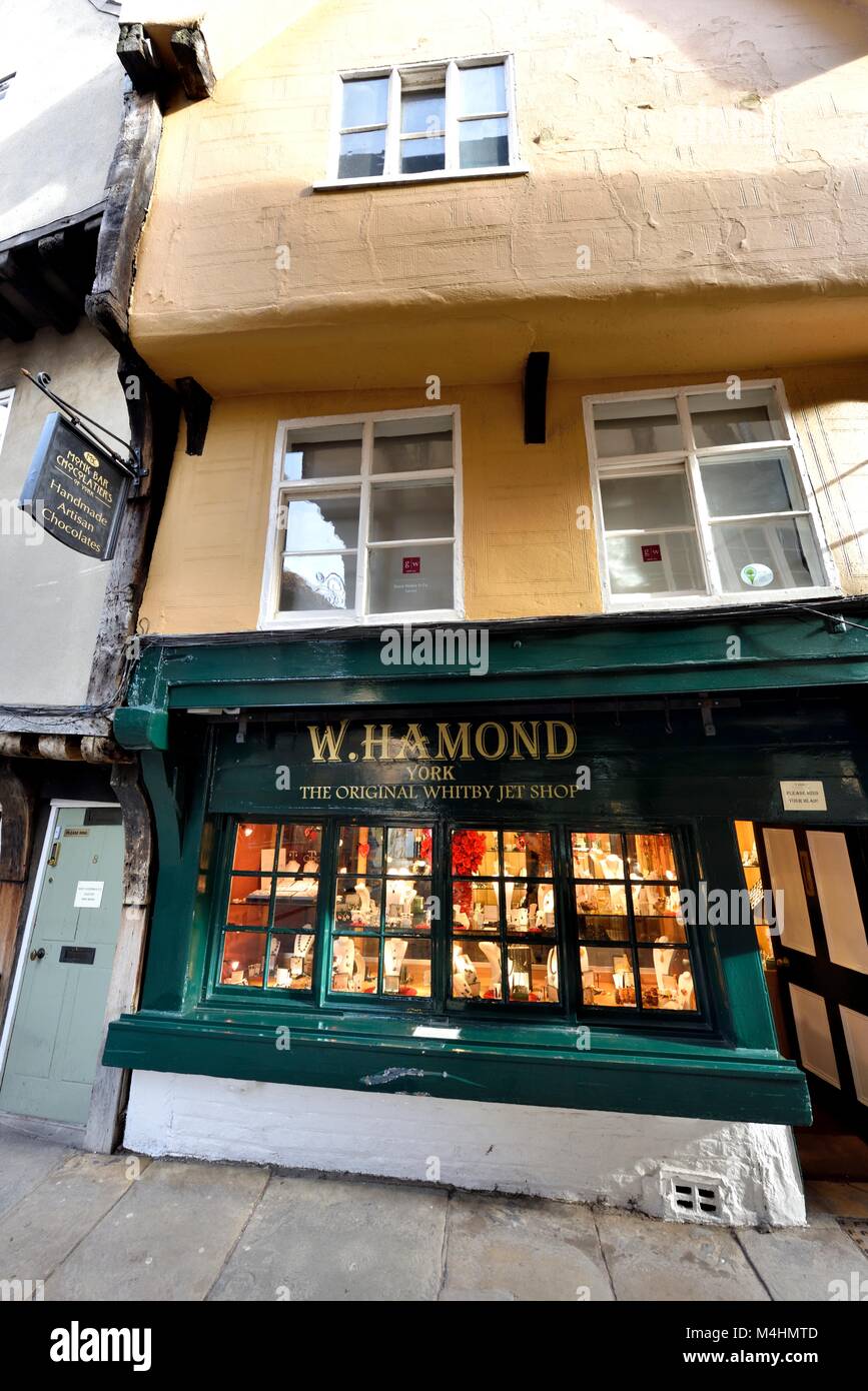 The original Whitby jet shop,York, North Yorkshire, England, U.K Stock ...