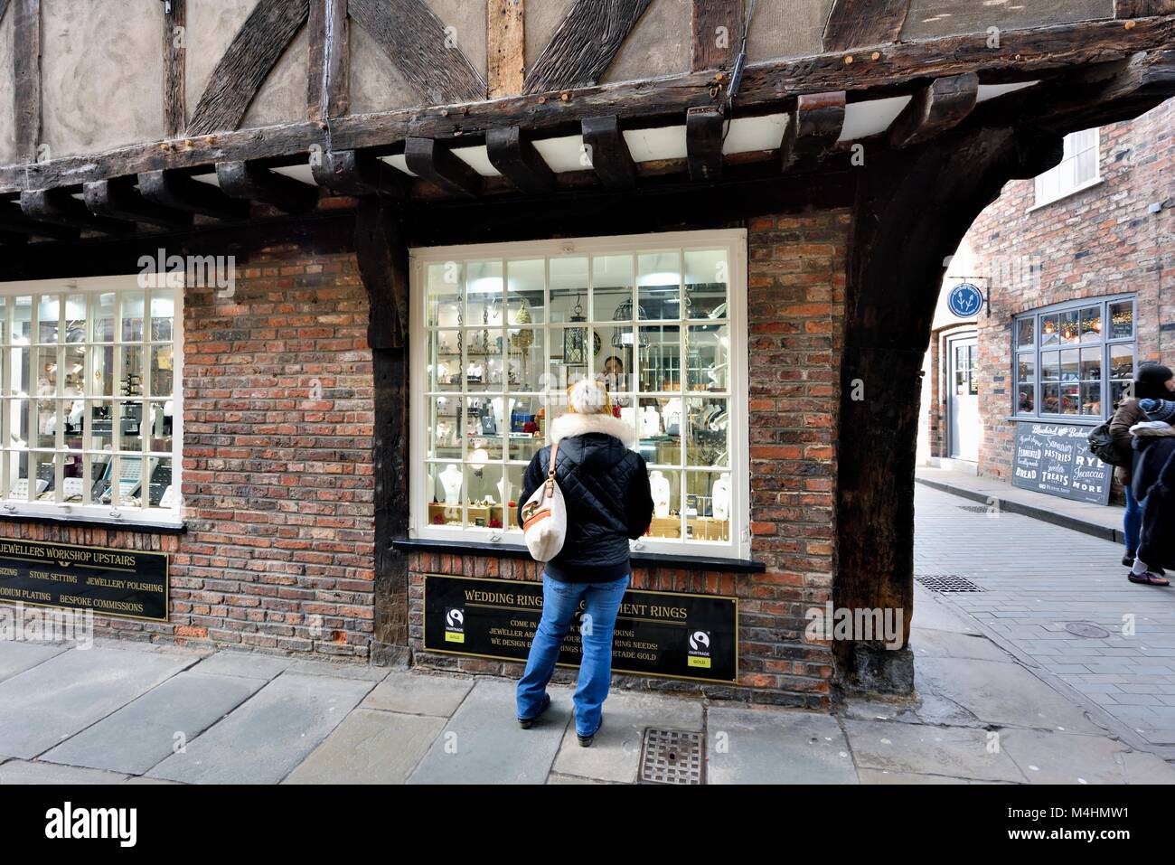 Little shambles York Yorkshire England UK Stock Photo - Alamy