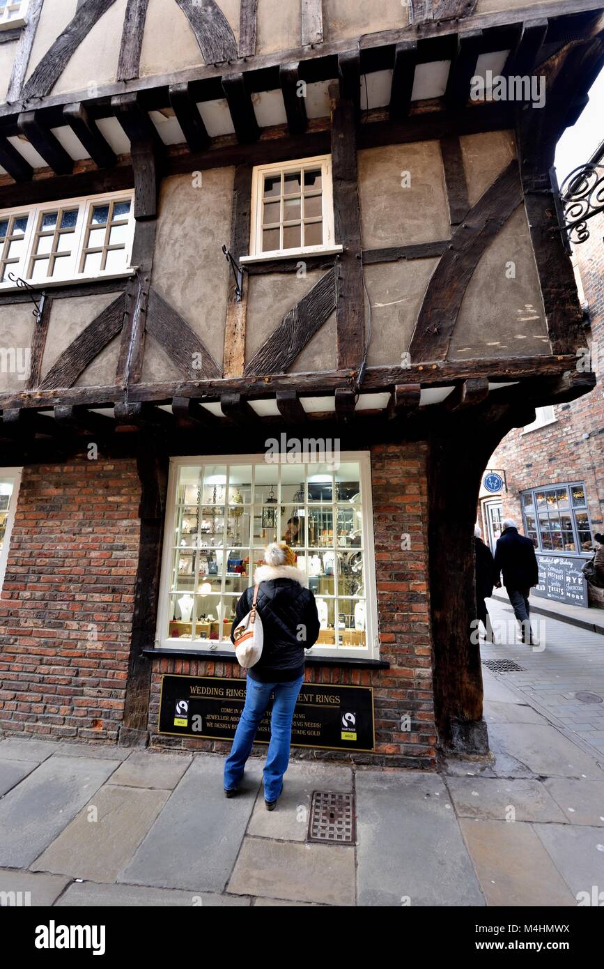 Little shambles York Yorkshire England UK Stock Photo - Alamy