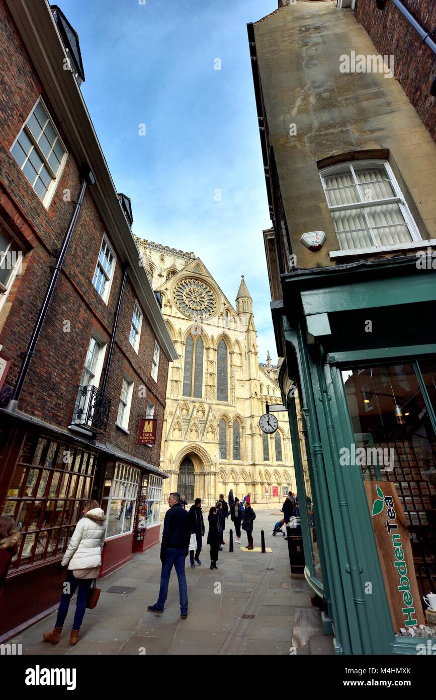 Minster gate York North Yorkshire England UK Stock Photo - Alamy