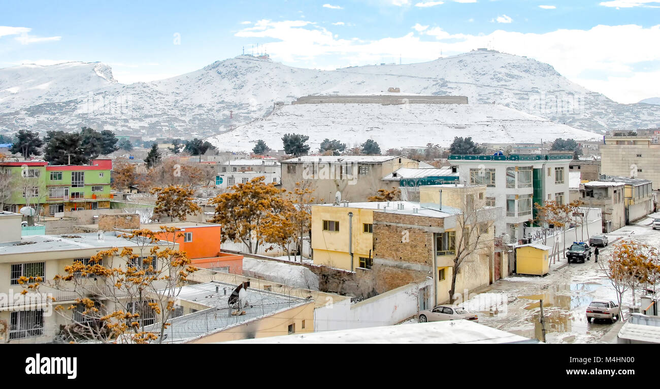 Kabul Afghanistan in the winter with mountains in the background Stock ...