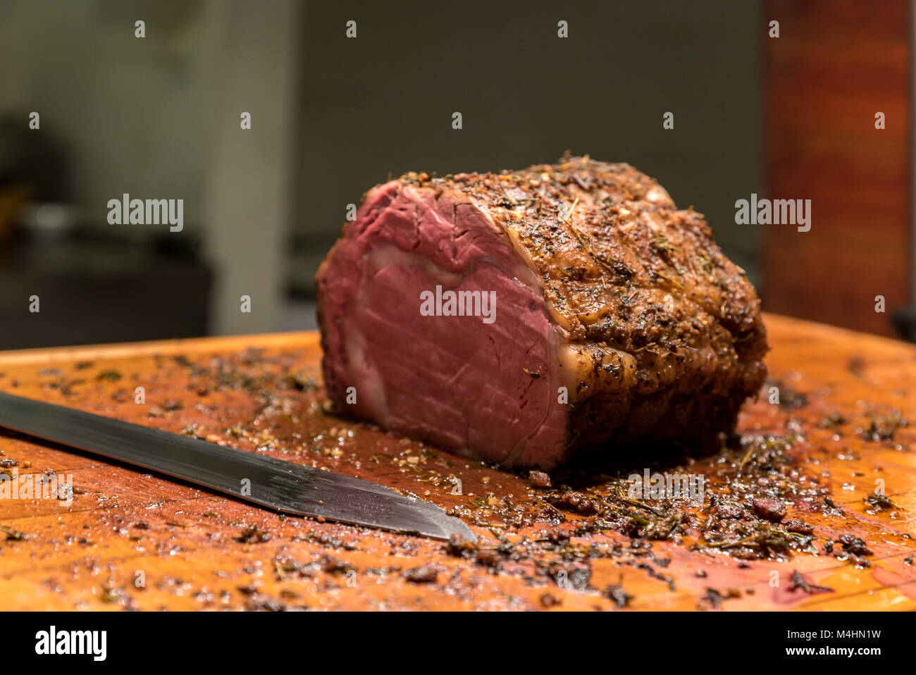 Carving Wagyu beef Stock Photo - Alamy