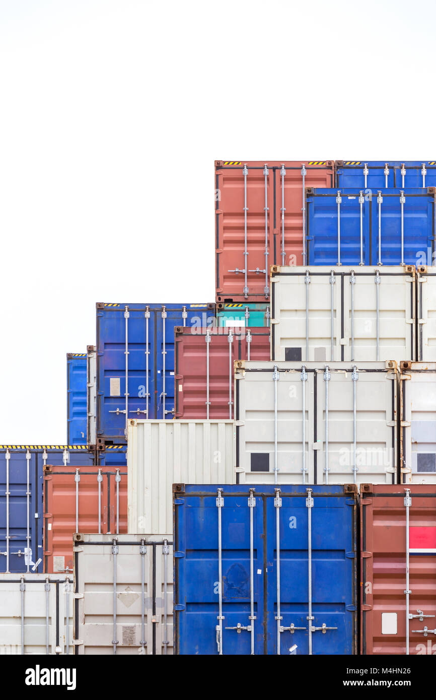 Cargo Containers Stack Stock Photo - Alamy