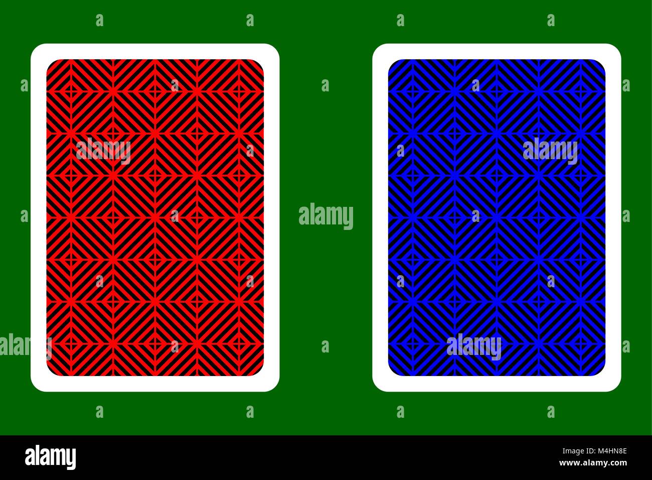 Playing Card Back Designs - square pattern, vector set Stock Vector ...
