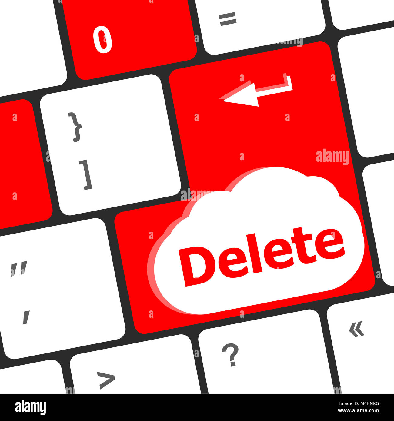Computer laptop keyboard key Delete, business concept Stock Photo - Alamy