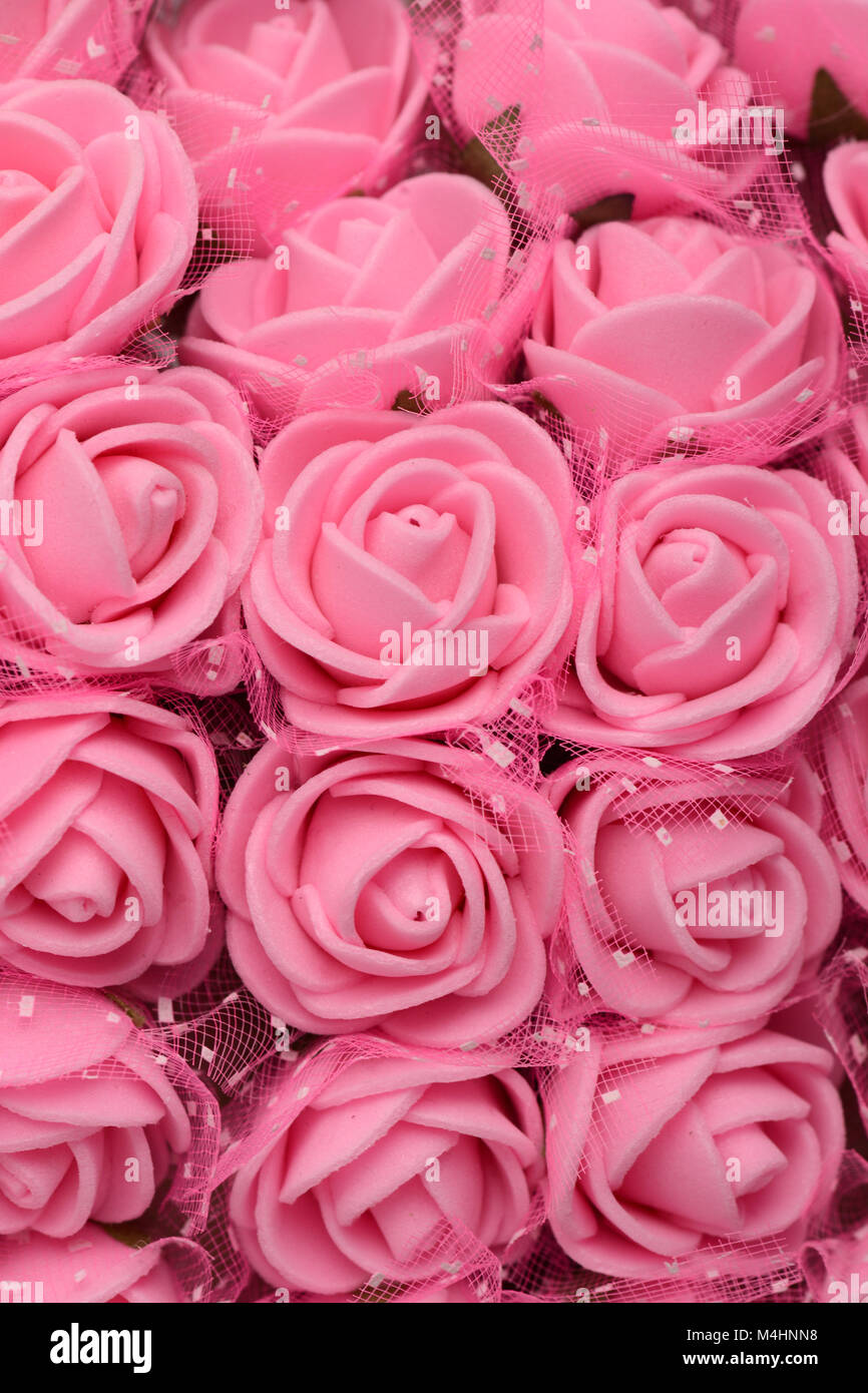 Flowers composition. Frame made of artificial flowers background Stock ...