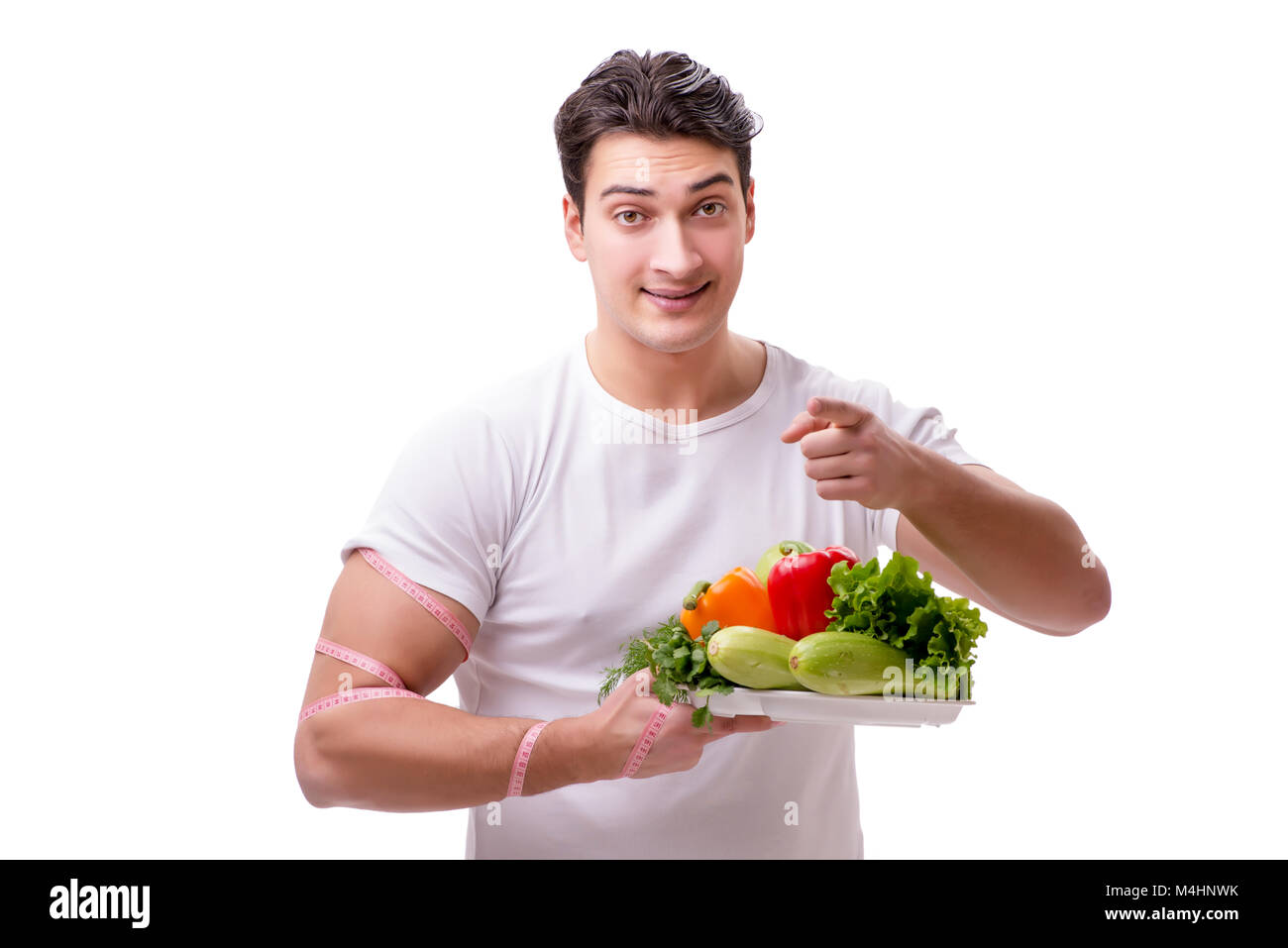 Man in healthy eating concept Stock Photo - Alamy