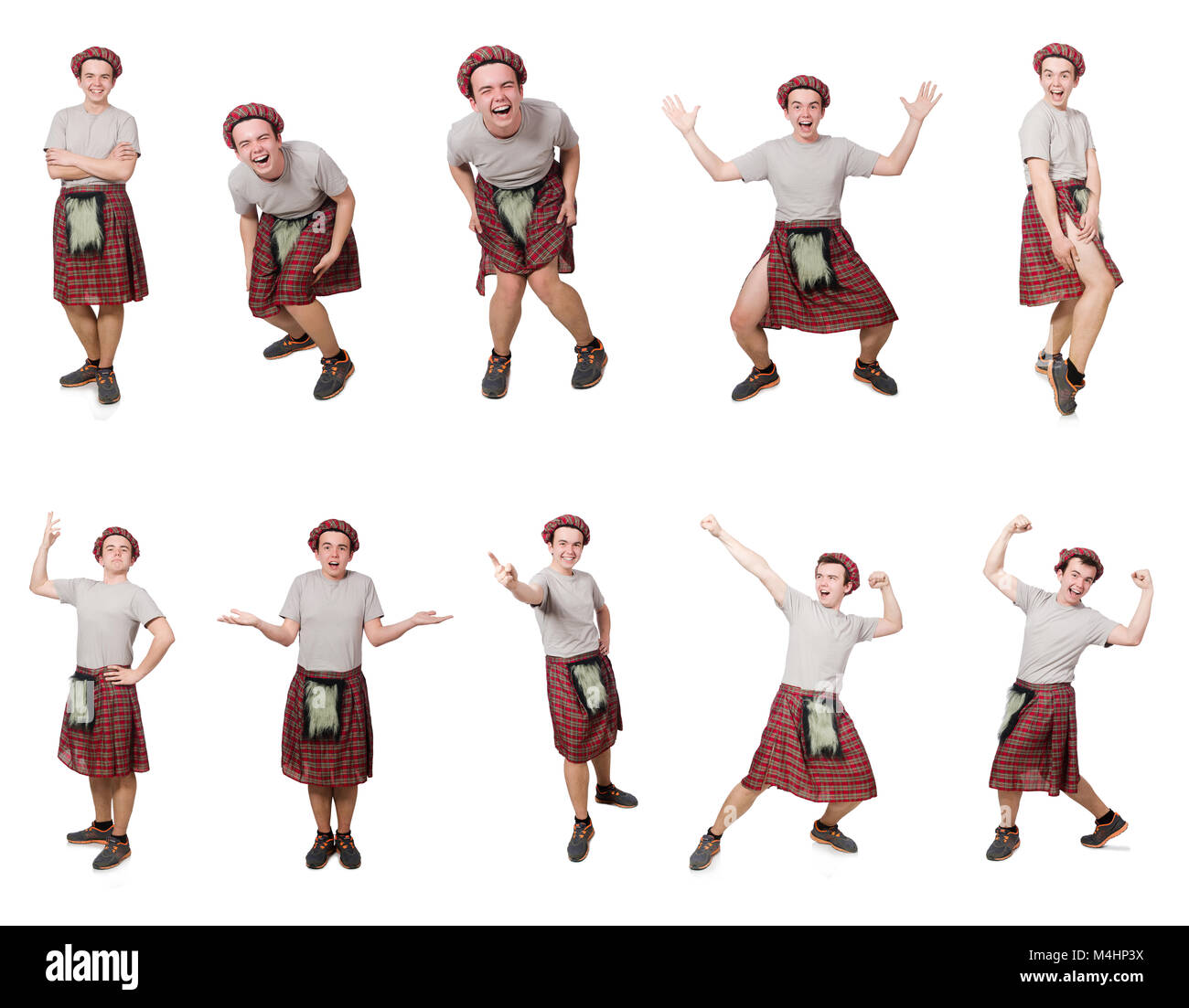 Funny scotsman isolated on white Stock Photo - Alamy
