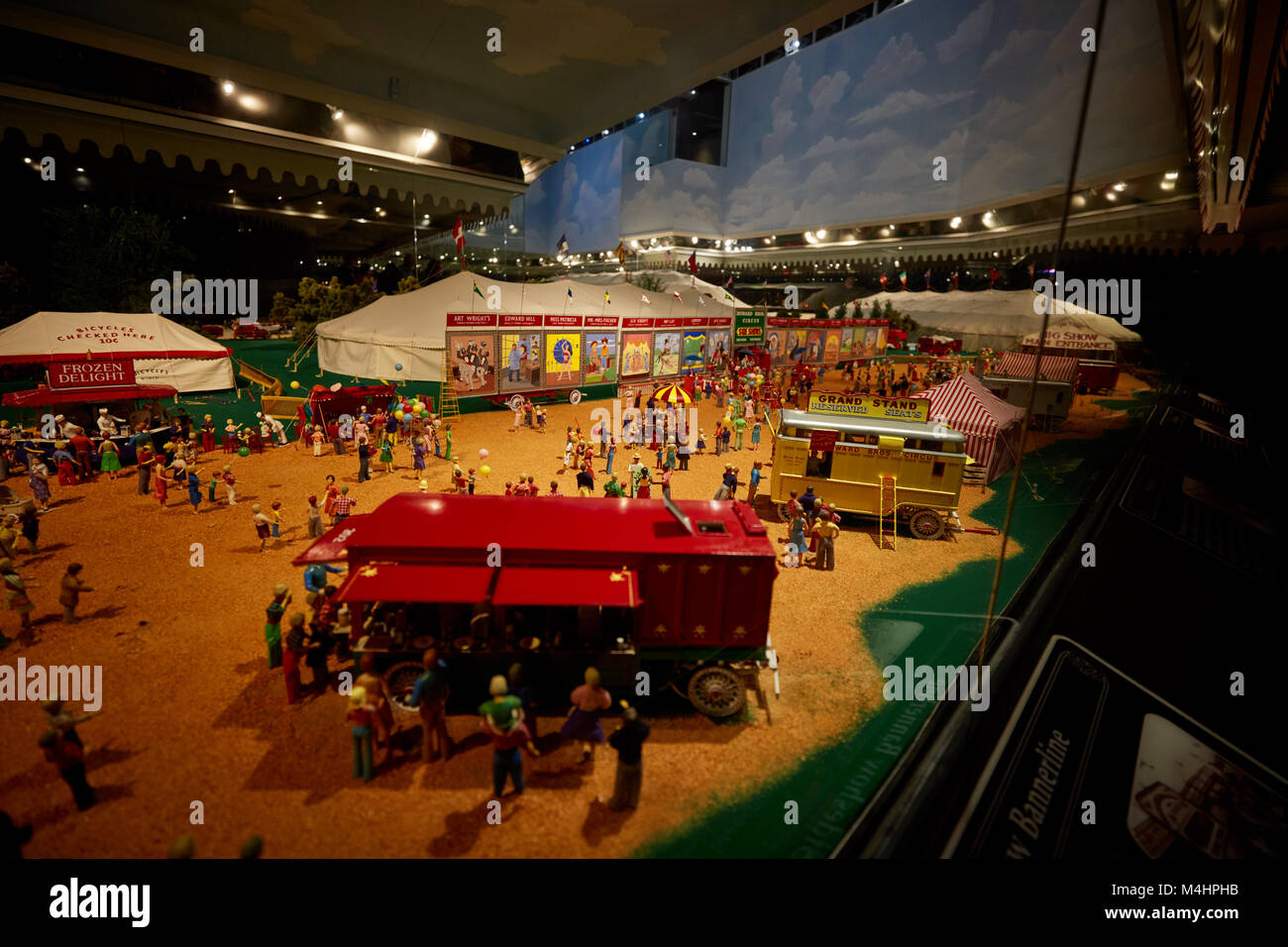 Midway of Howard Tibbal's miniature circus display Stock Photo - Alamy