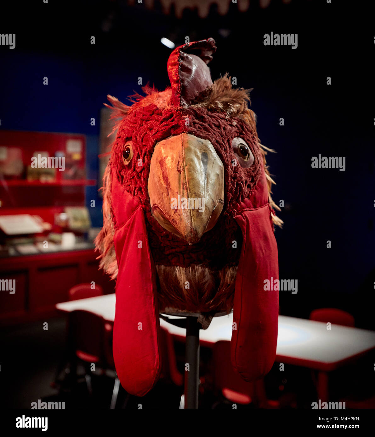 Chicken Mask used by clowns in the Ringling Circus Stock Photo - Alamy