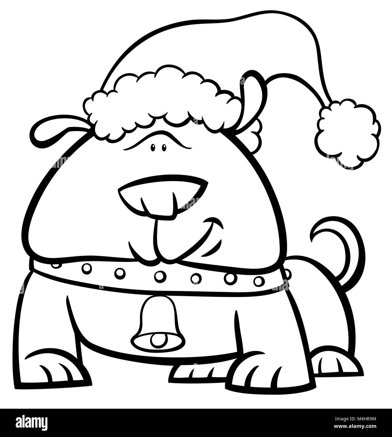 Christmas Dog Clipart Black And White