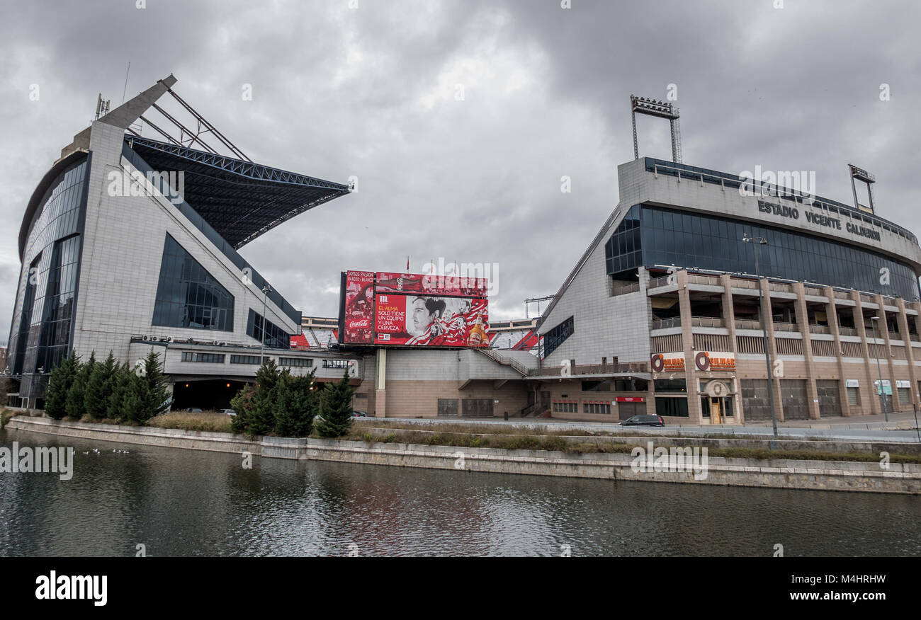 MADRID - DECEMBER 31: Vicente Calderon old stadium, Vicente Calderon is ...