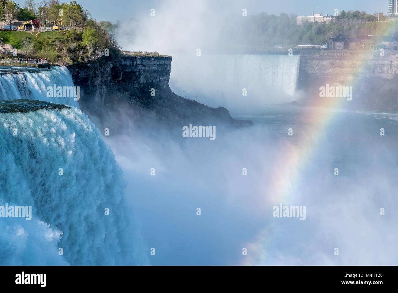 Niagara Falls waterfall with rainbow Stock Photo - Alamy