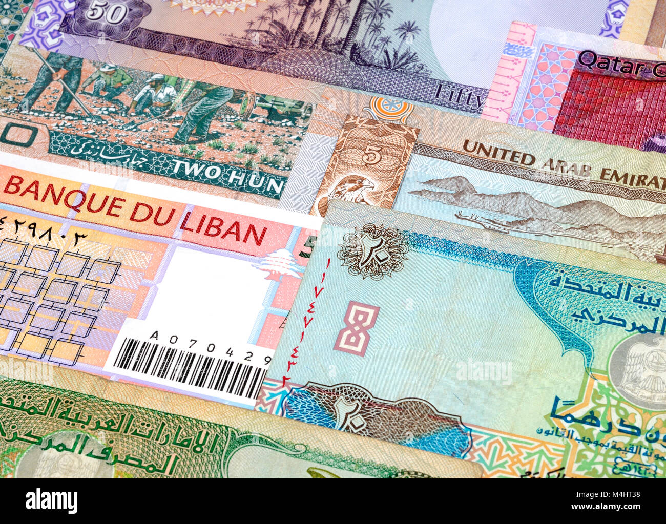 Middle East Currency Bank Notes Stock Photo - Alamy