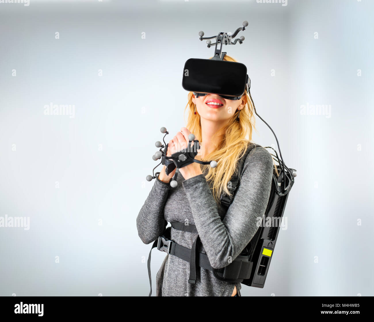Vr goggles back of head hi-res stock photography and images - Alamy
