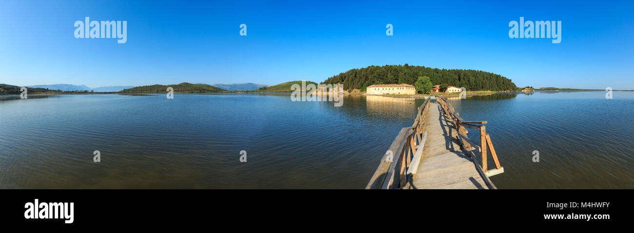 Isolated monastery (Zvernec, Albania Stock Photo - Alamy