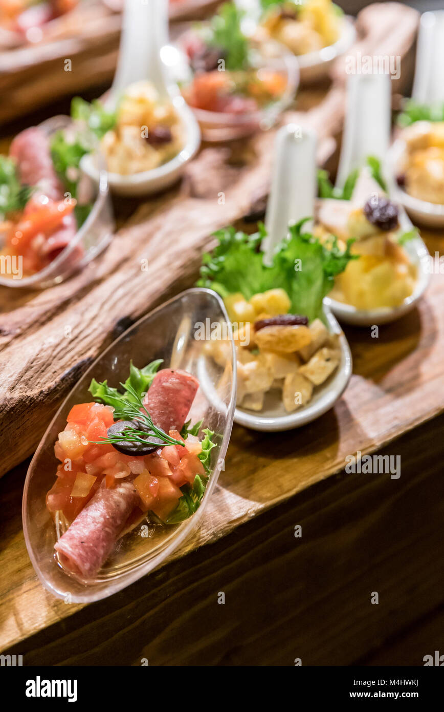 canape on spoon Stock Photo - Alamy