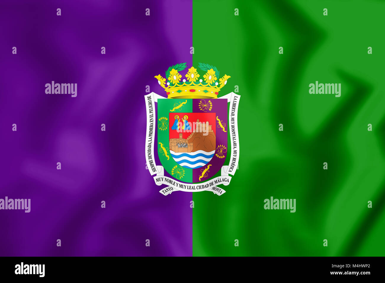 Malaga city flag hi-res stock photography and images - Alamy