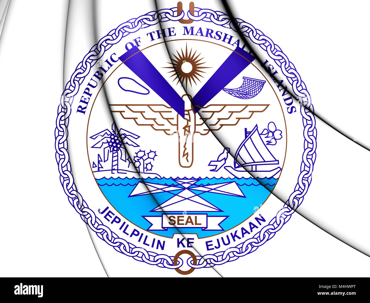 Seal of the Marshall Islands. 3D Illustration Stock Photo - Alamy