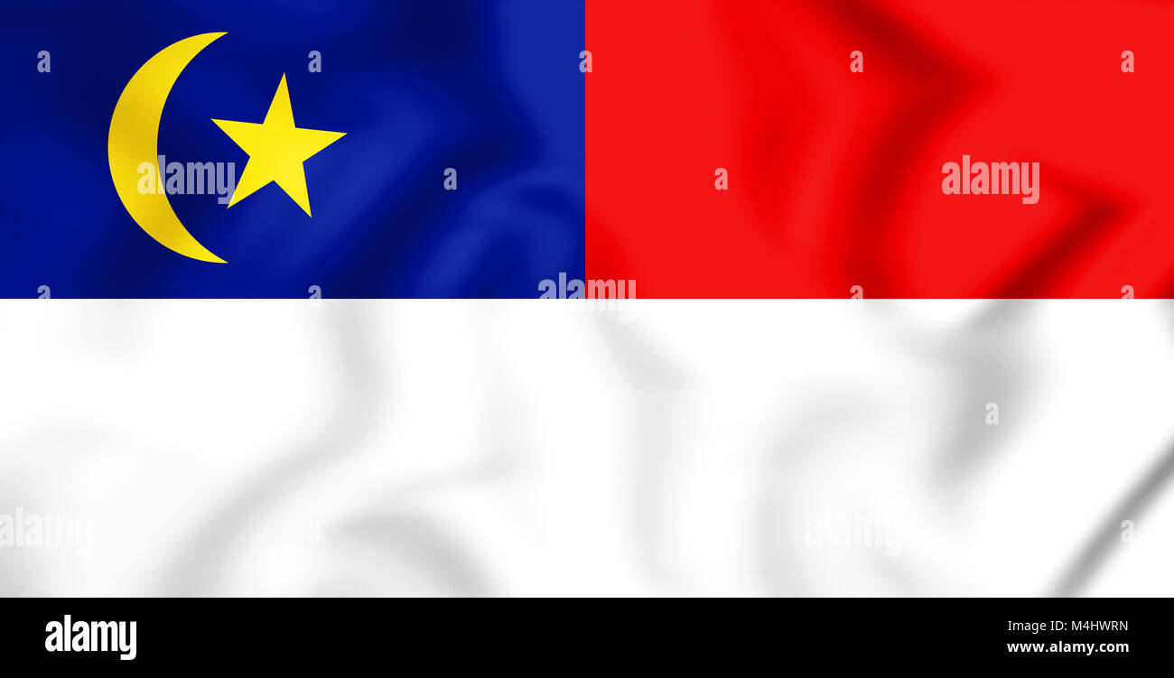 3D Flag of Malacca, Malaysia. 3D Illustration Stock Photo - Alamy