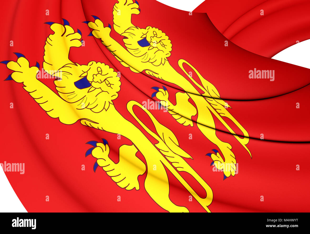 3D Flag of Normandy, France. 3D Illustration Stock Photo - Alamy