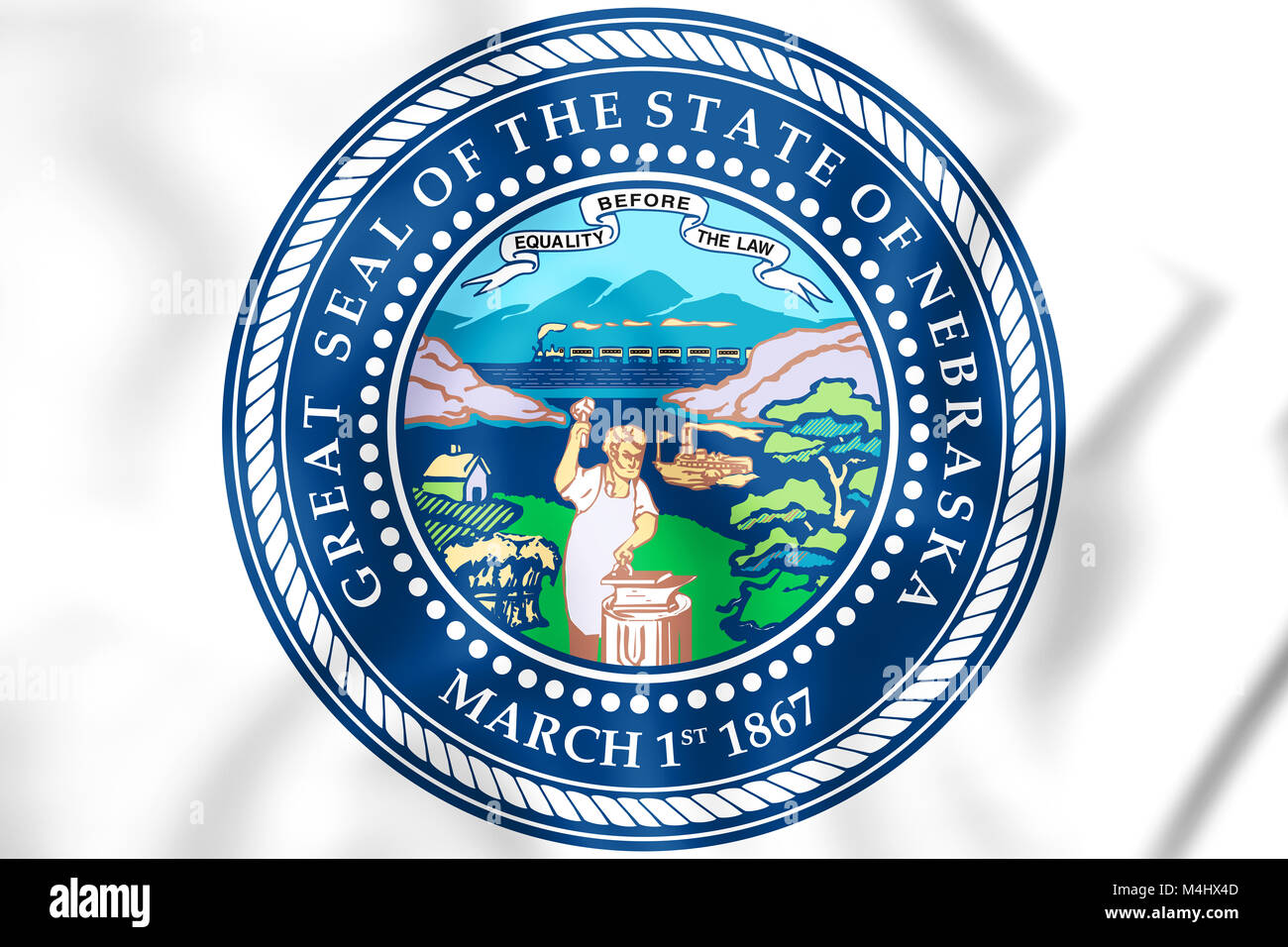 State Seal of Nebraska, USA. 3D Illustration Stock Photo - Alamy