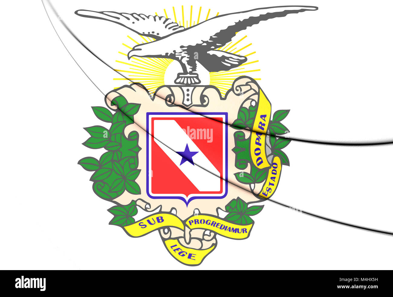 Para coat of arms, Brazil. 3D Illustration Stock Photo - Alamy