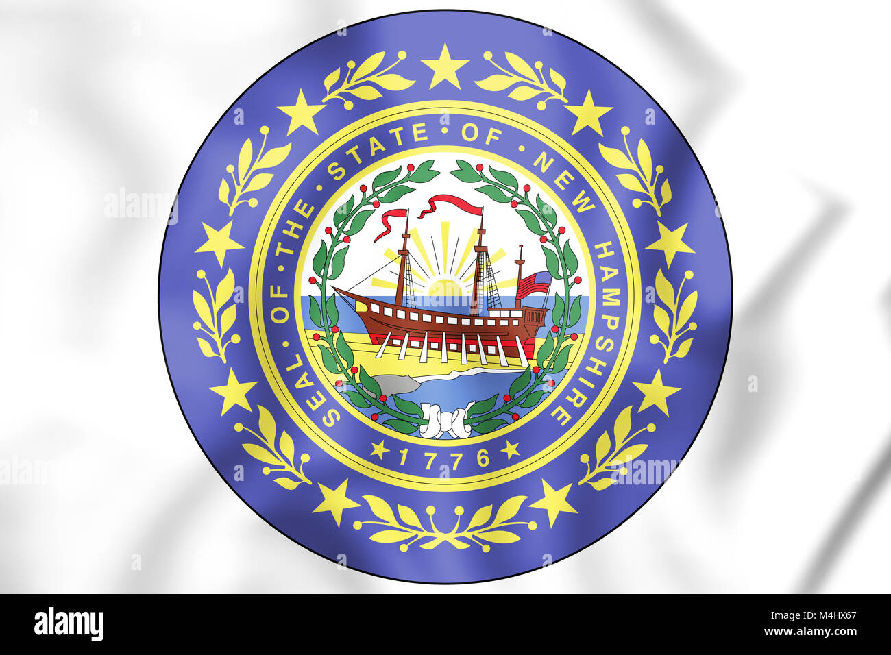 State Seal of New Hampshire, USA. 3D Illustration Stock Photo - Alamy
