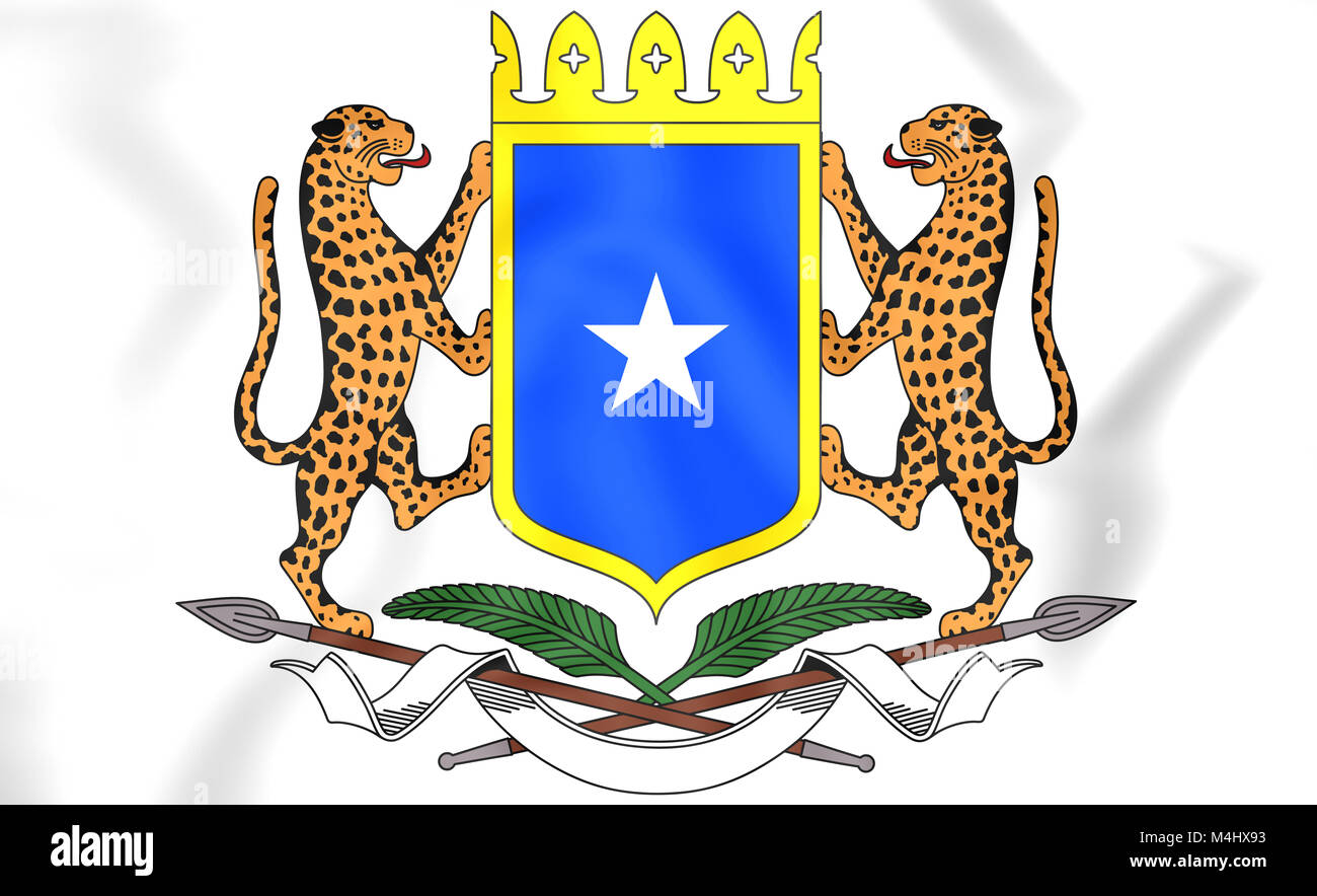 Somalia coat of arms. 3D Illustration Stock Photo - Alamy
