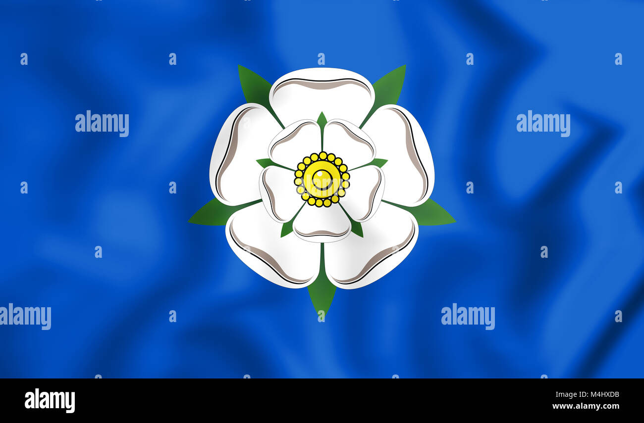 3D Flag of Yorkshire, England. 3D Illustration Stock Photo - Alamy