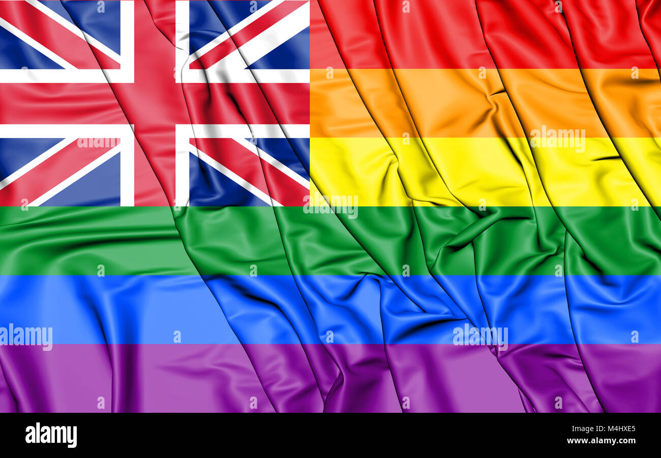 United Kingdom Gay/LGBT Flag. 3D Illustration Stock Photo - Alamy