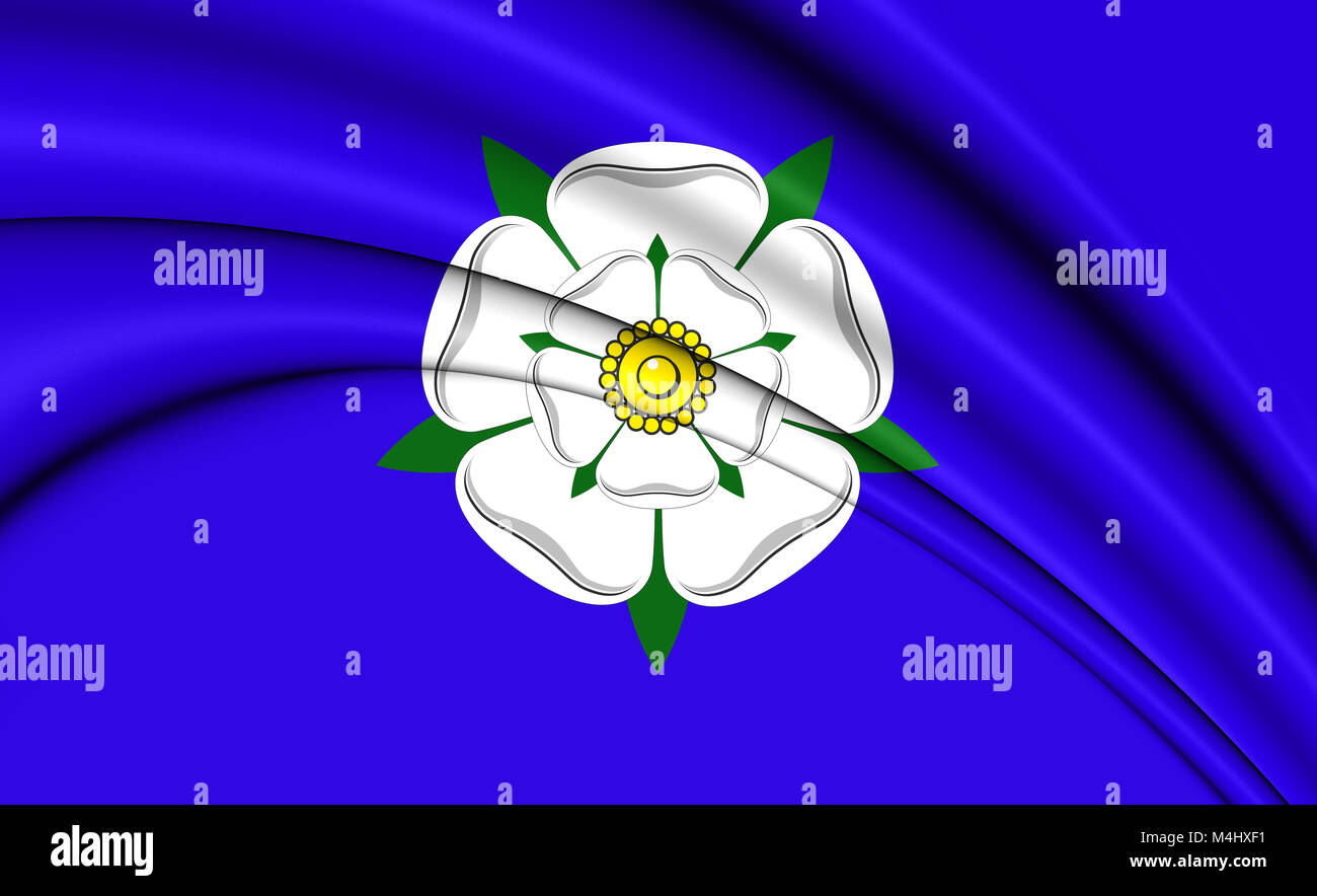 3D Flag of Yorkshire, England. 3D Illustration Stock Photo - Alamy
